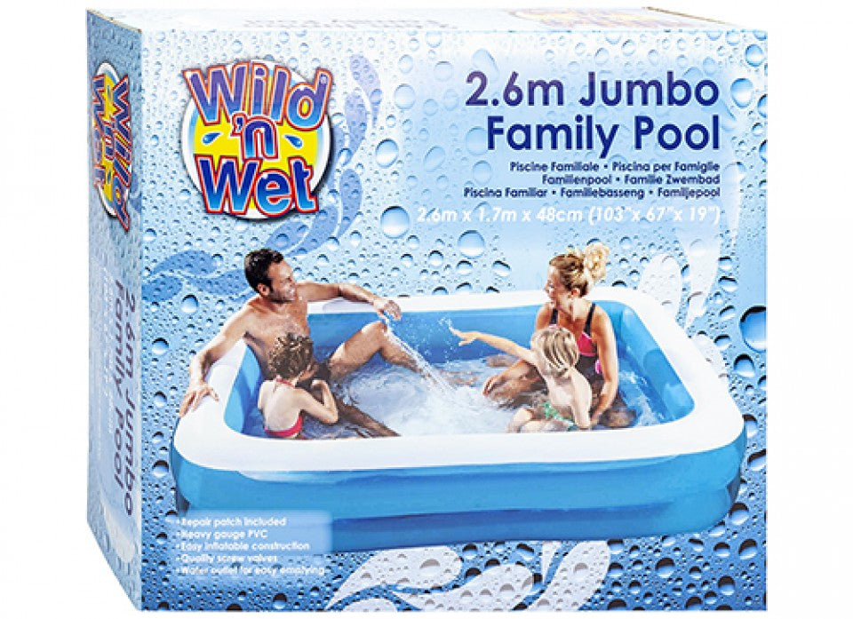 Wild 'n Wet Family Jumbo Pool 2.6m | Mill Race Garden Centre