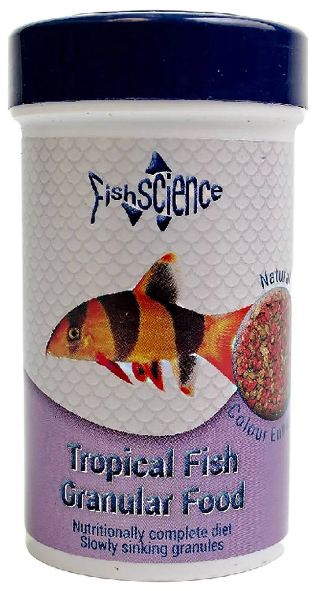 FishScience Tropical Granules Food 120g | Mill Race Garden Centre