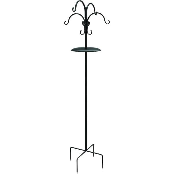 Panacea Four Way Bird Feeding Station with Metal Squirrel Baffle Black