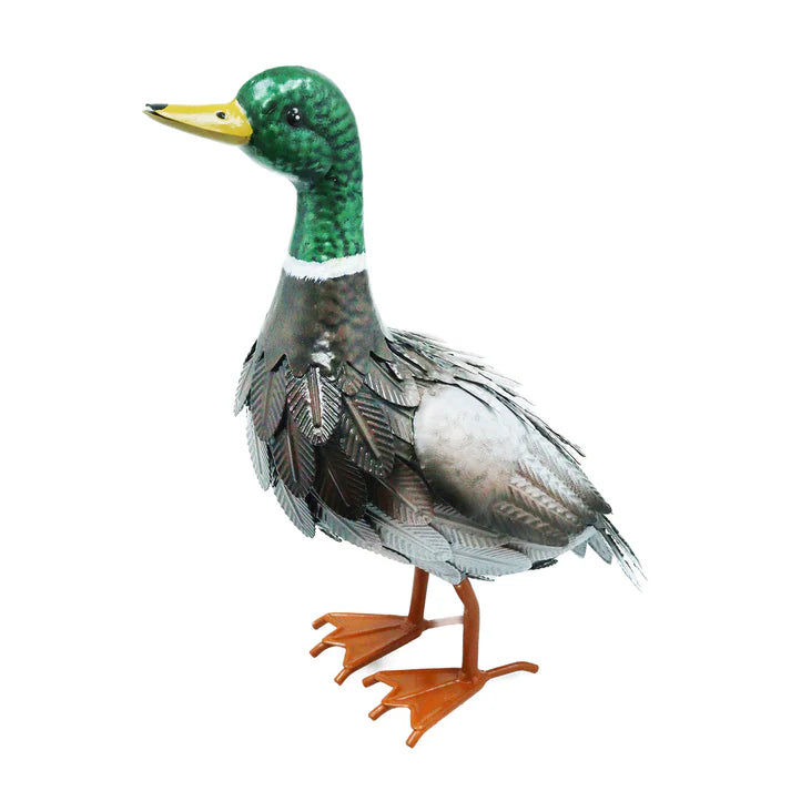 Metal Farmyard Male Duck Decor | Hand Painted | Primus