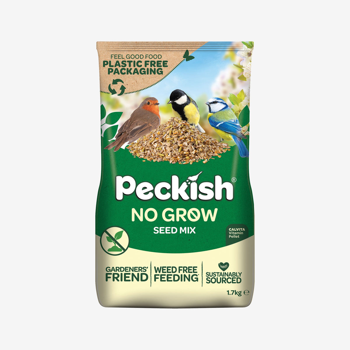 Peckish No Grow Seed Mix 1.7kg | No Mess Bird Food