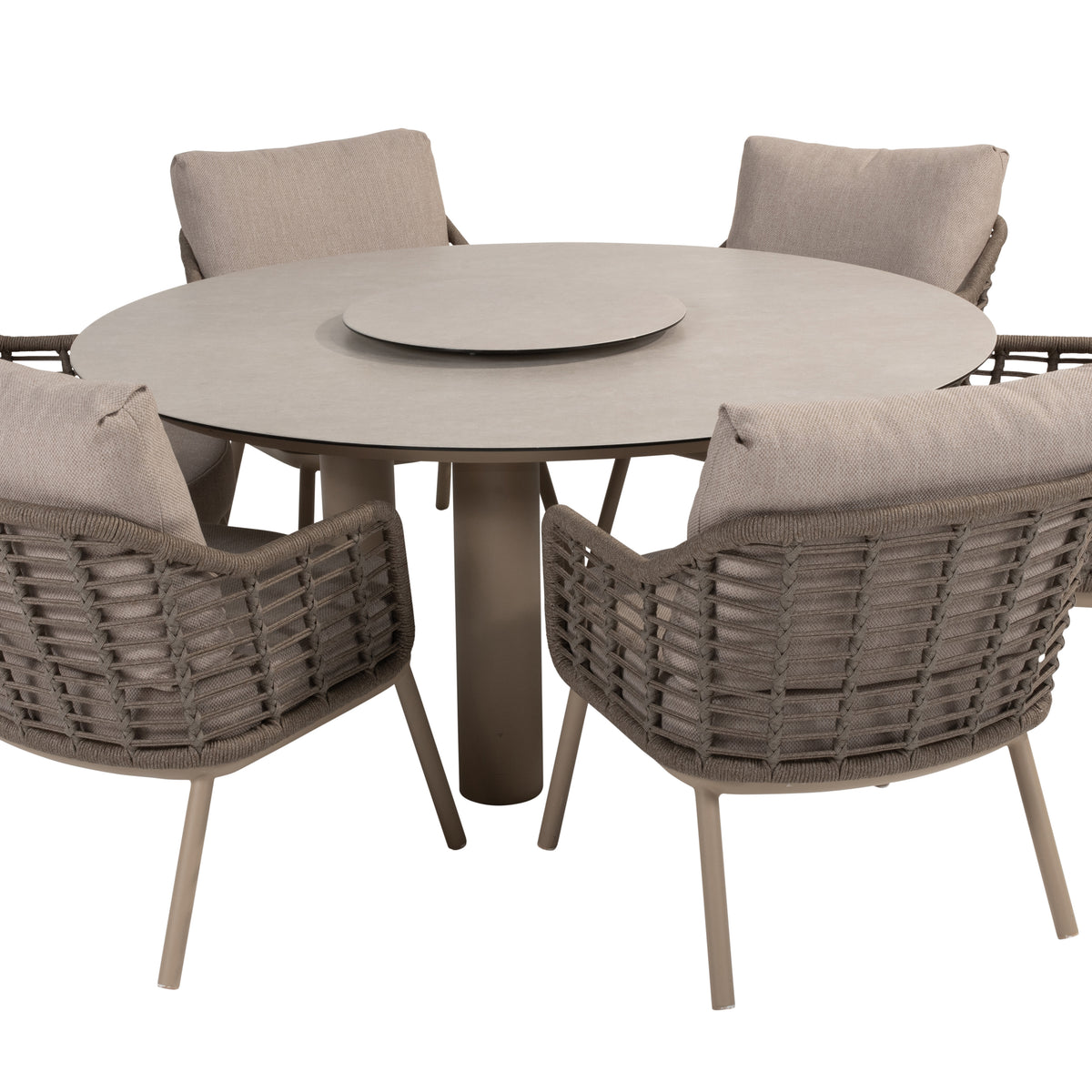 4 Seasons Outdoor Puglia Six Seat Round Low Dining Set | Mill Race ...