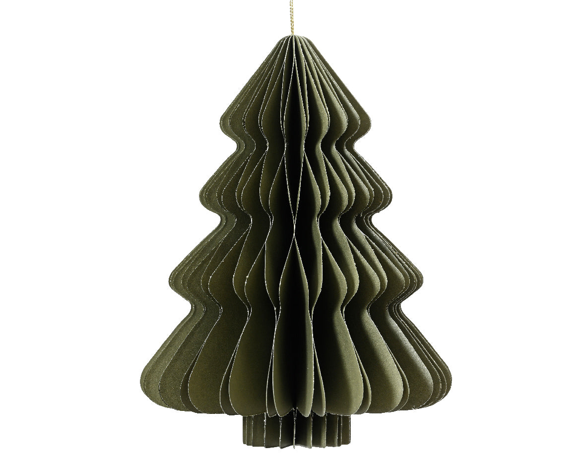 20cm Green Magnet Closure Paper Tree by Decoris | Mill Race Garden Centre