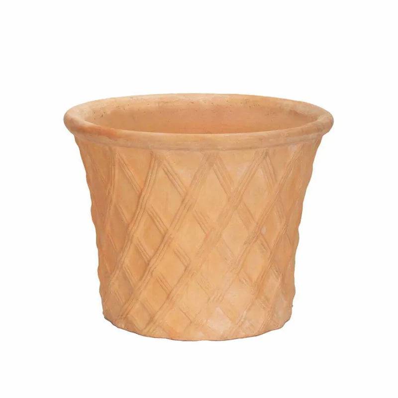 Apta Terracotta Lattice Cone Planter 40cm | Mill Race Garden Centre