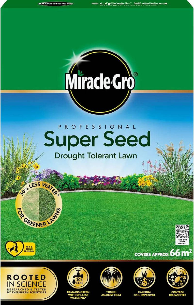 Miracle-Gro Professional Super Seed Drought Tolerant Lawn Seed – 66m² ...