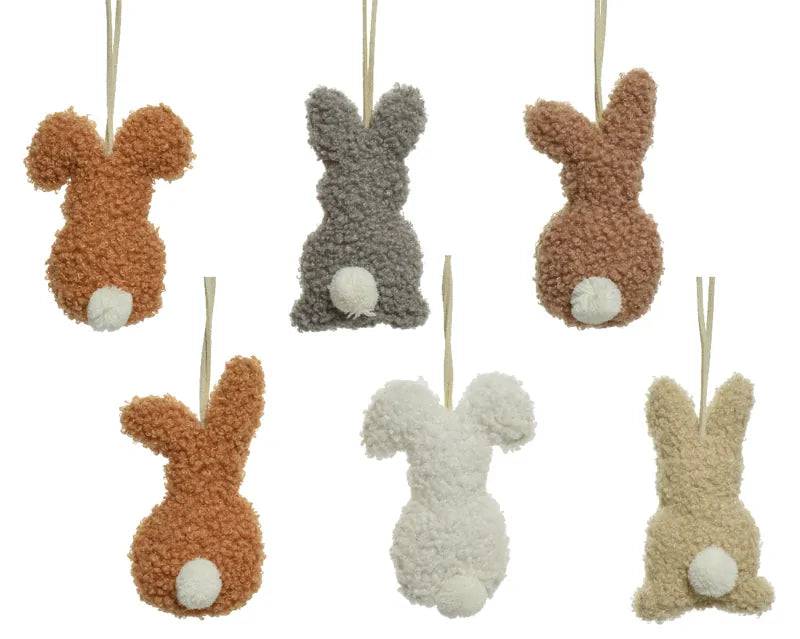 11cm Pompom Easter Bunny Assorted by Decoris | Mill Race Garden Centre