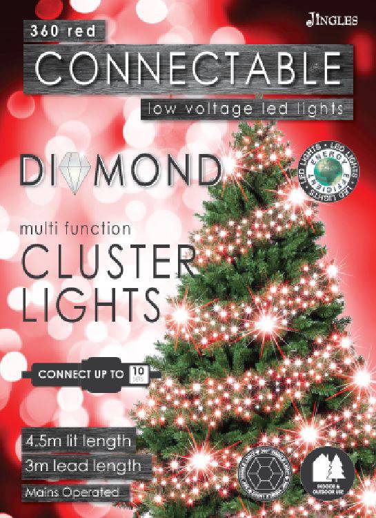 360 Red Diamond Cluster Connectable LED Time Smart Lights | Mill Race ...