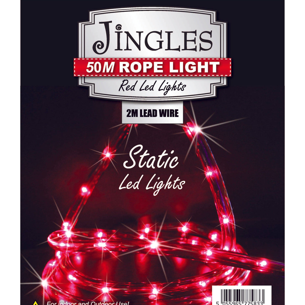 50m Rope LED Red Static Lights | Mill Race Garden Centre