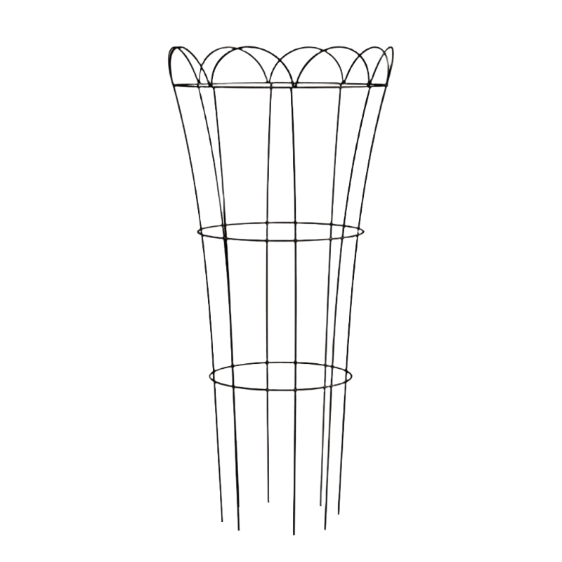 Rustic Rust Fluted Tomato and Plant Support Cage 137cm Tall by Panacea ...