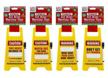 Personalised Elf on the Shelf Assorted Warning Signs