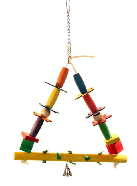Liberta Natural Triangle Swing Bird Toy | Mill Race Garden Centre