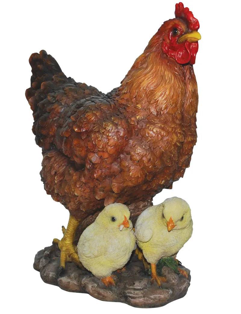 Hen with Chicks Real Life Resin Ornament by Vivid Arts | Mill Race ...